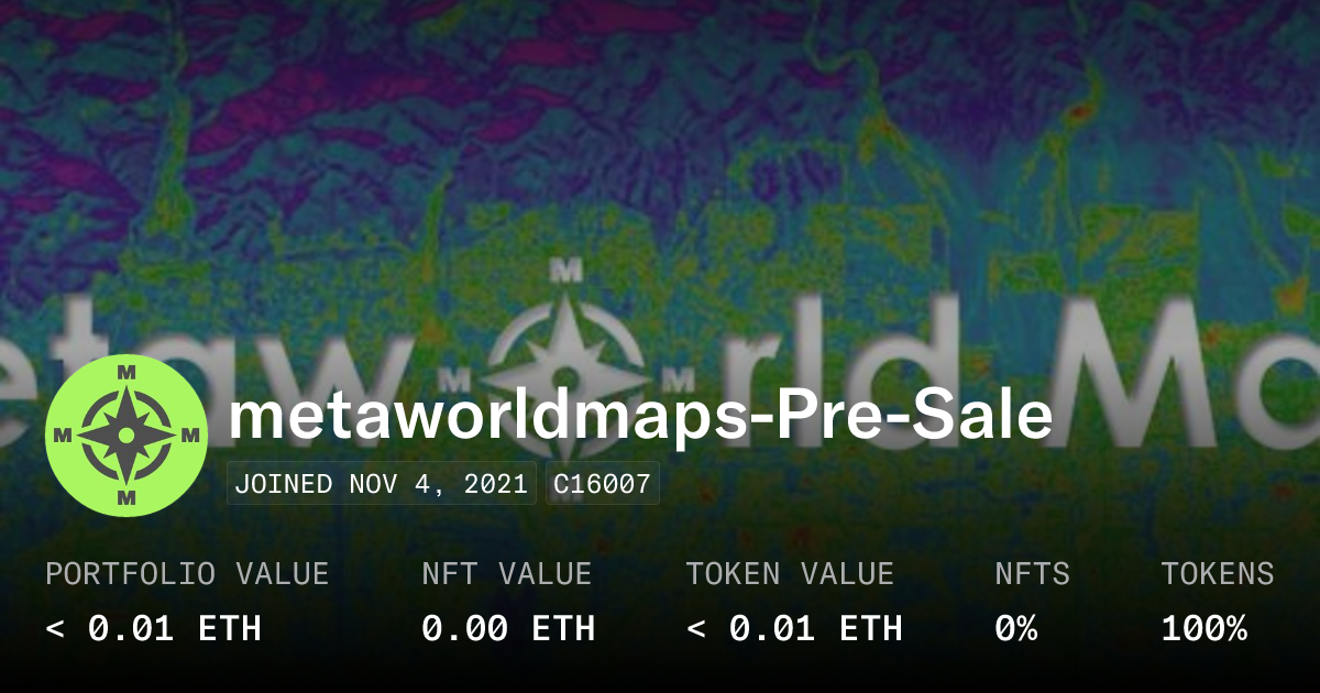 metaworldmaps-Pre-Sale - Perfil | OpenSea