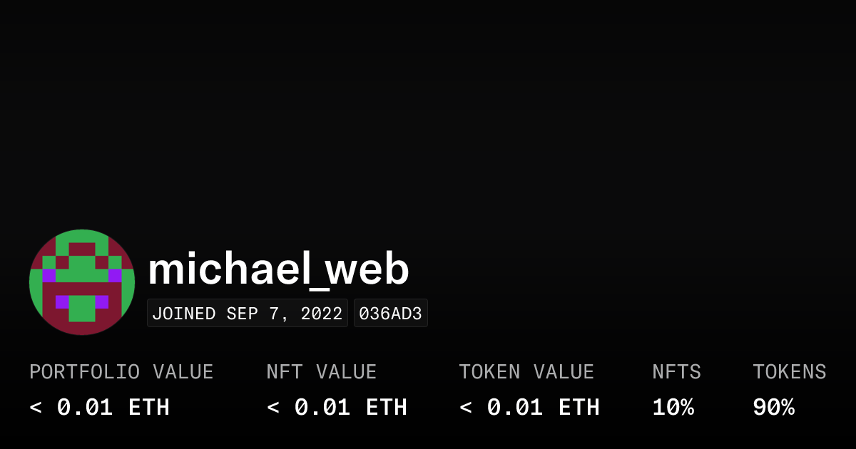 michael_web - Perfil | OpenSea