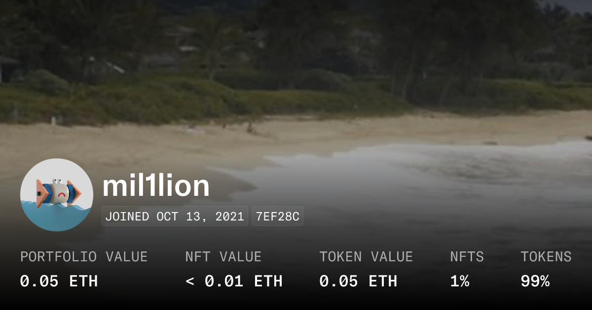mil1lion - Profile | OpenSea
