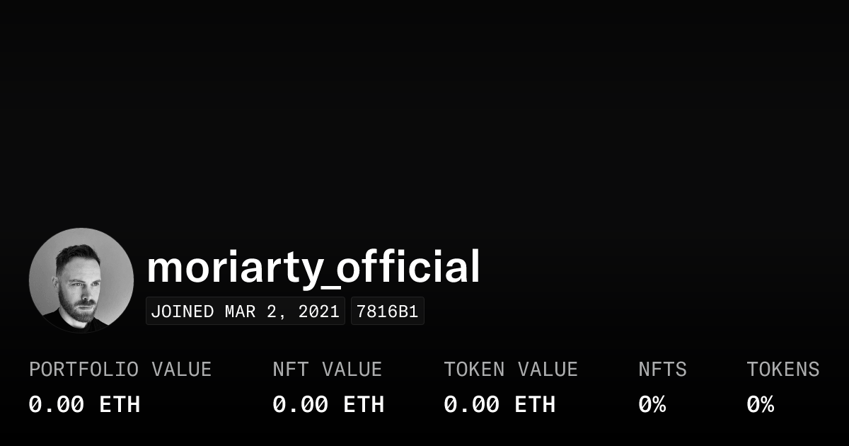 moriarty_official - Profile | OpenSea
