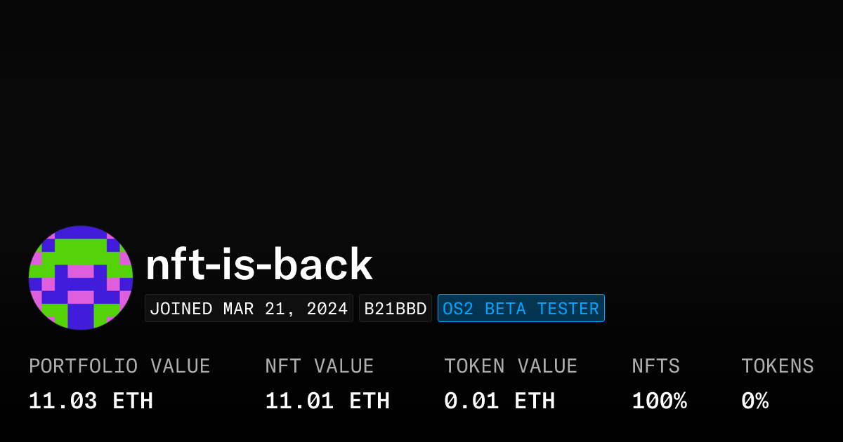 nft-is-back - Profile | OpenSea