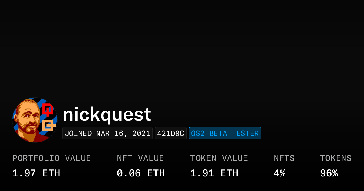 nickquest - Profile | OpenSea