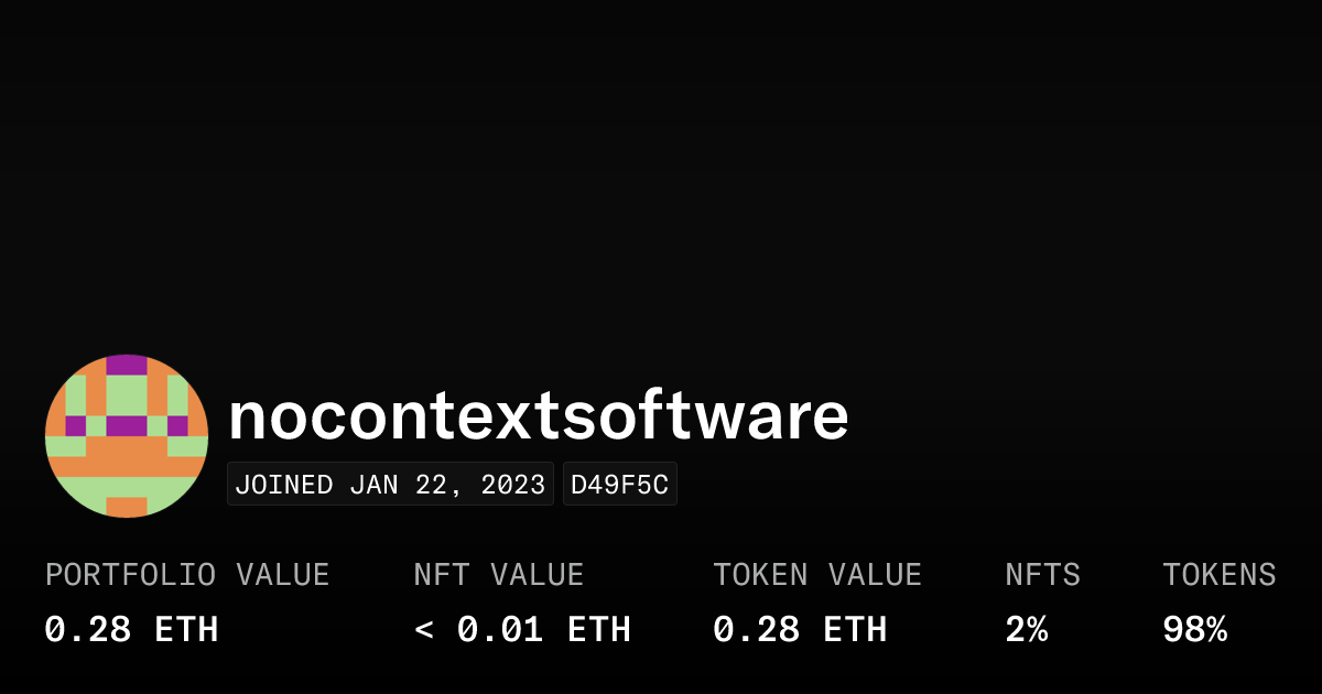 nocontextsoftware - Profile | OpenSea