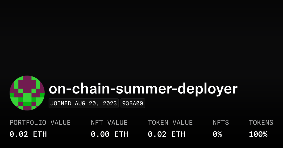 on-chain-summer-deployer - Profile | OpenSea