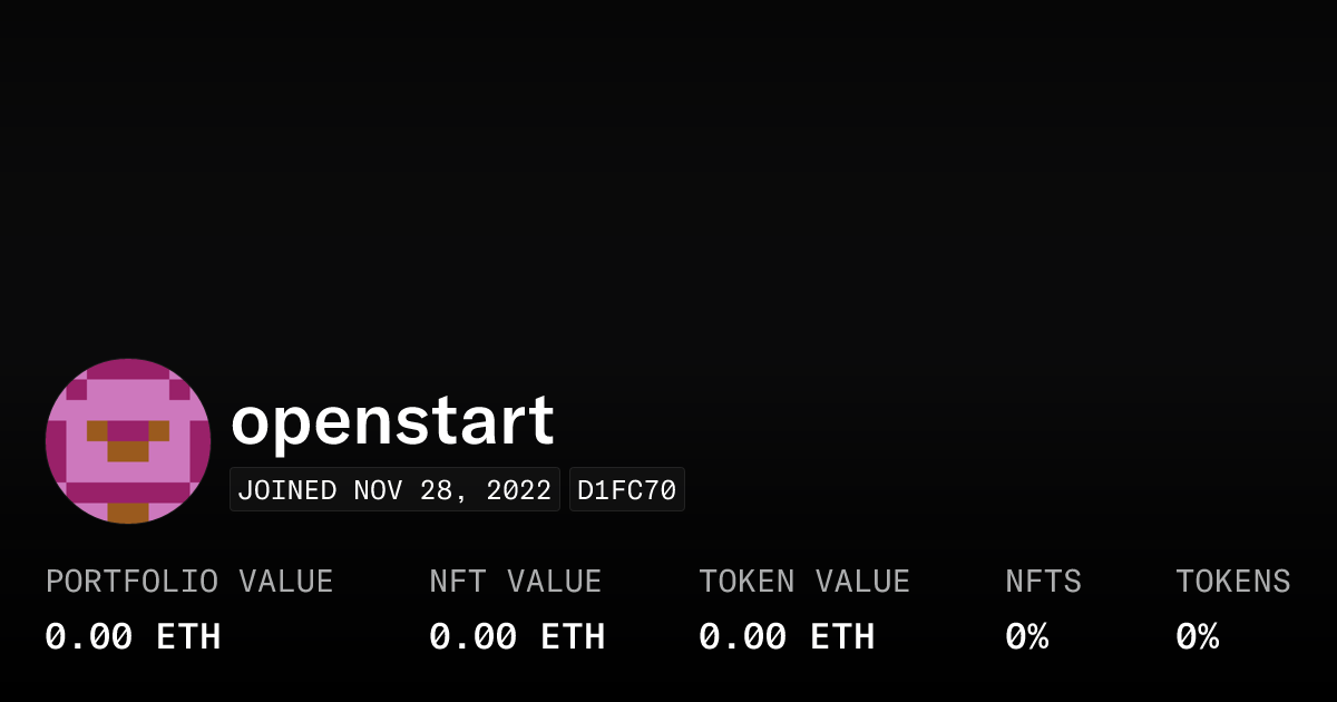 openstart - Profile | OpenSea