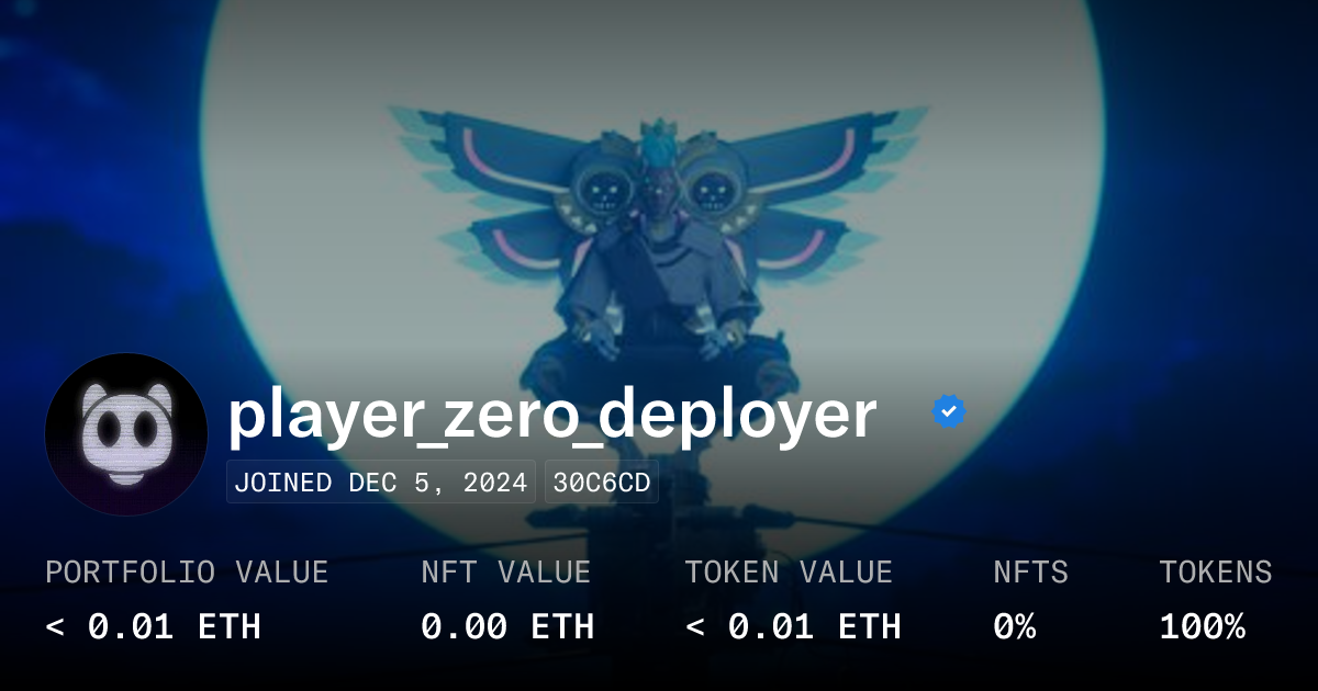 player_zero_deployer - Profile | OpenSea