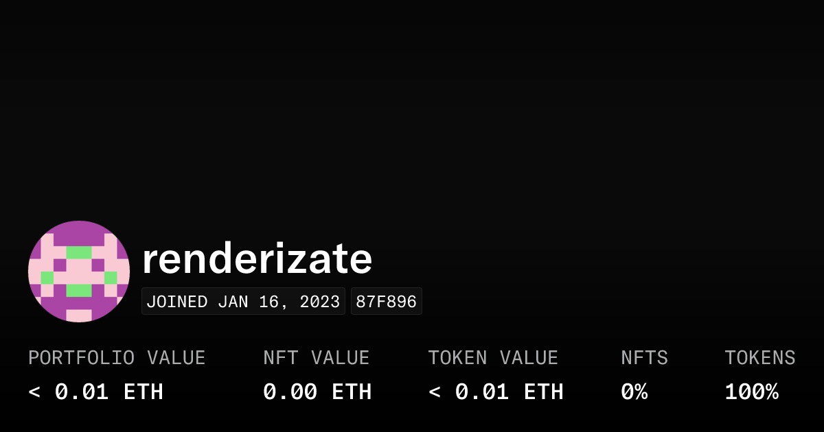 renderizate - Profile | OpenSea