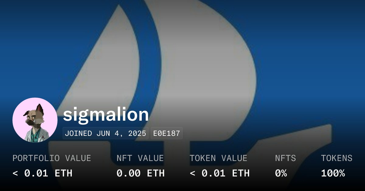 sigmalion - Profile | OpenSea