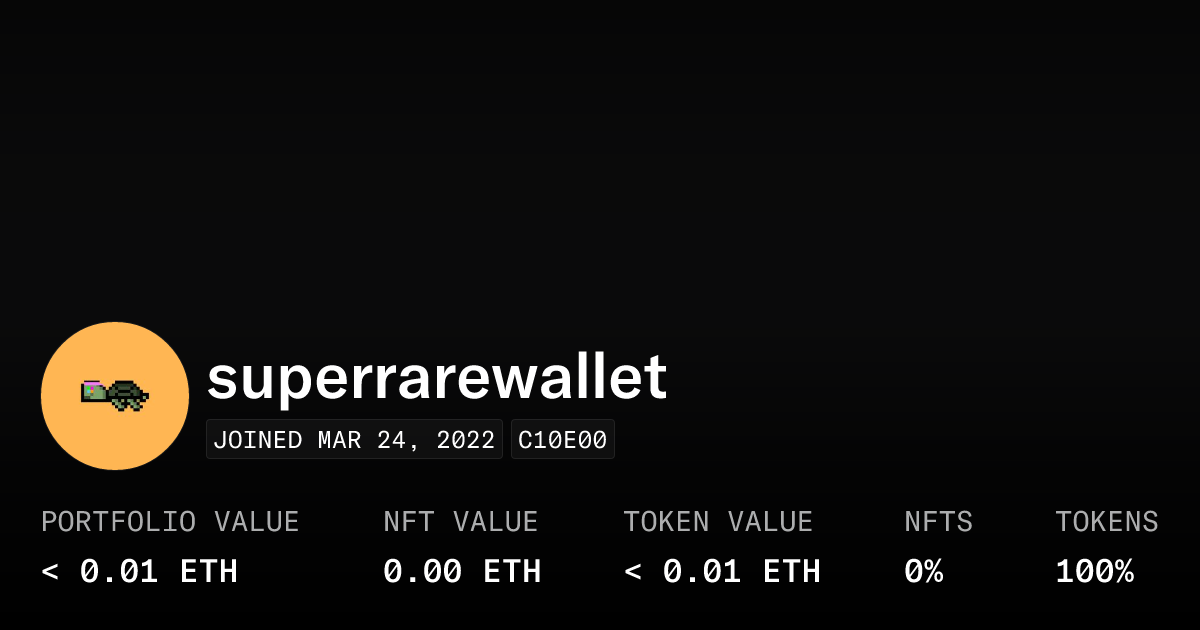 superrarewallet - Profile | OpenSea
