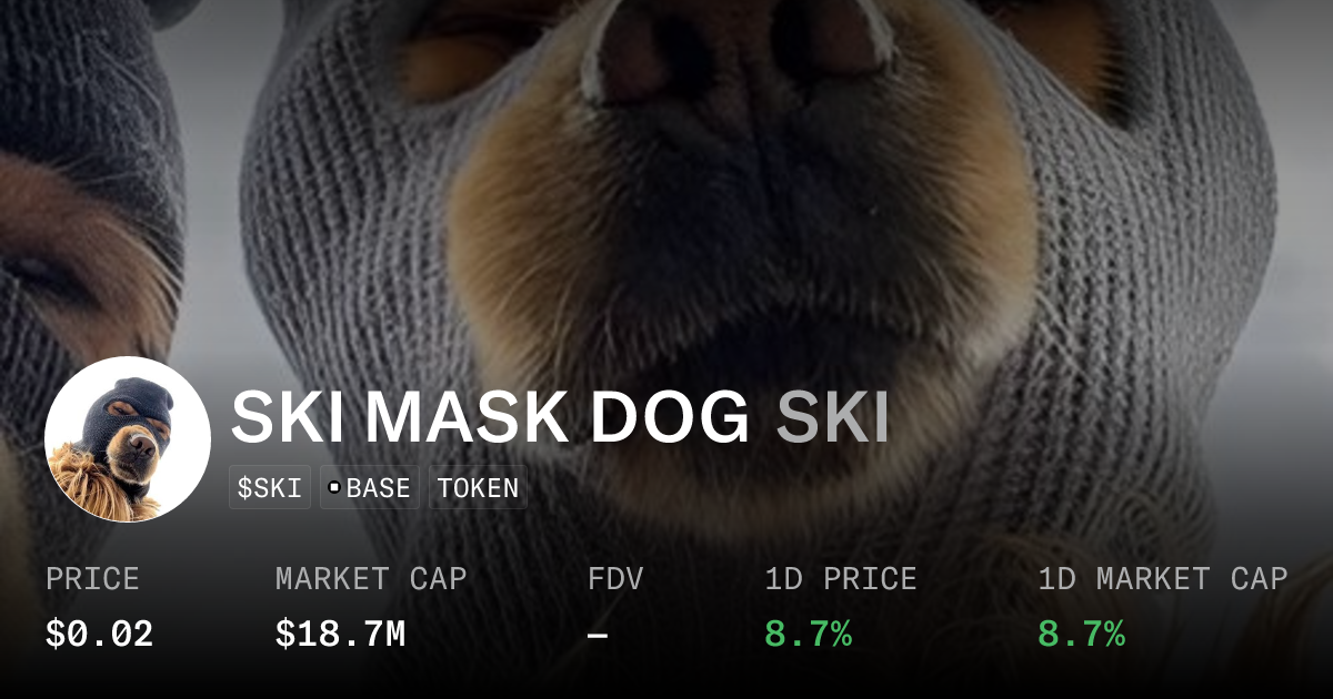 SKI MASK DOG (SKI) - Token | OpenSea