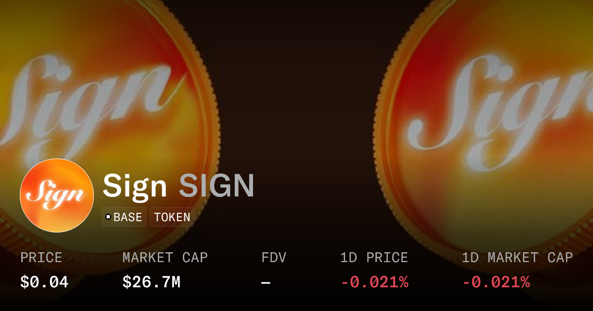 Sign (SIGN) - Token | OpenSea