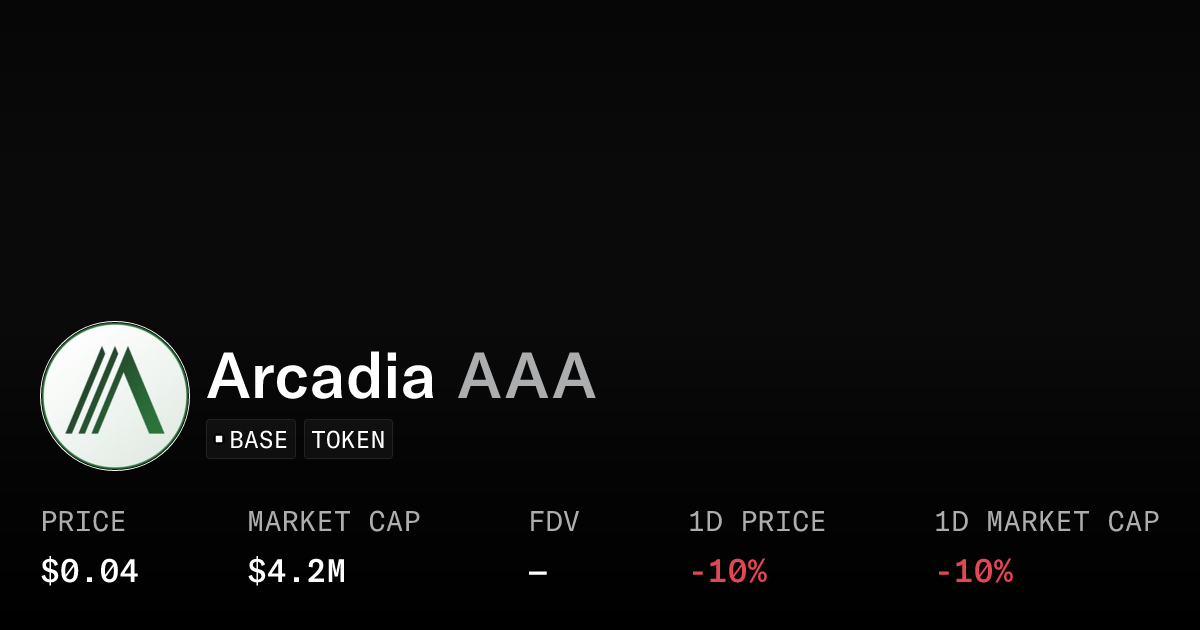 Arcadia (AAA) - Token | OpenSea