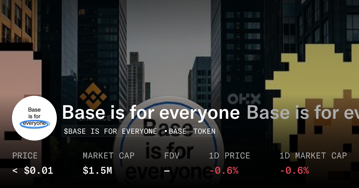 Base is for everyone (Base is for everyone) - Token | OpenSea