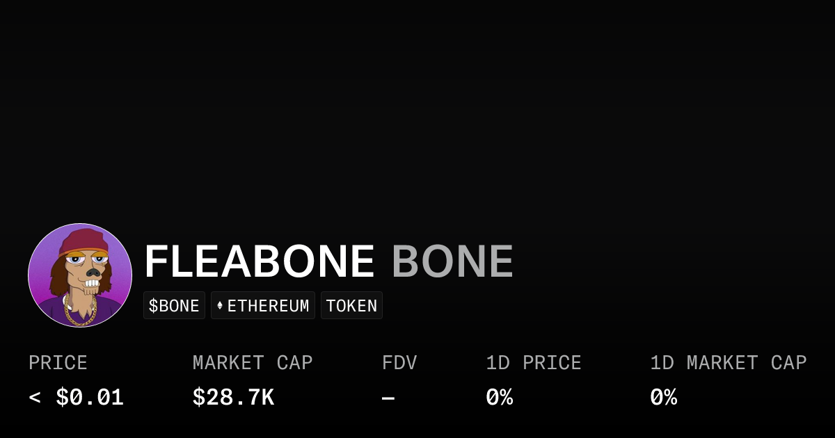FLEABONE (BONE) - Token | OpenSea