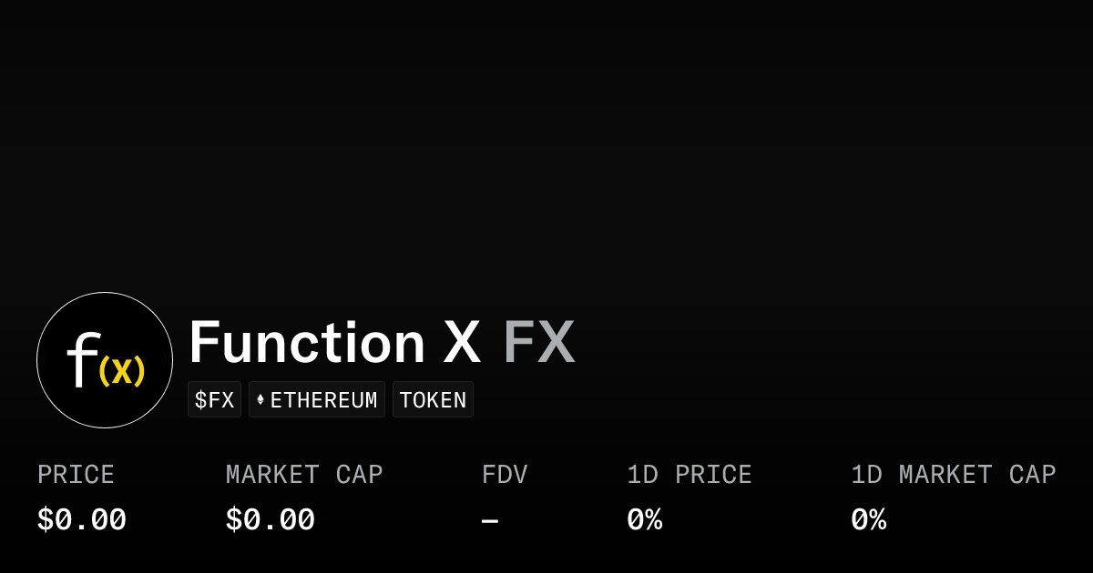 Function X (FX) - Token | OpenSea