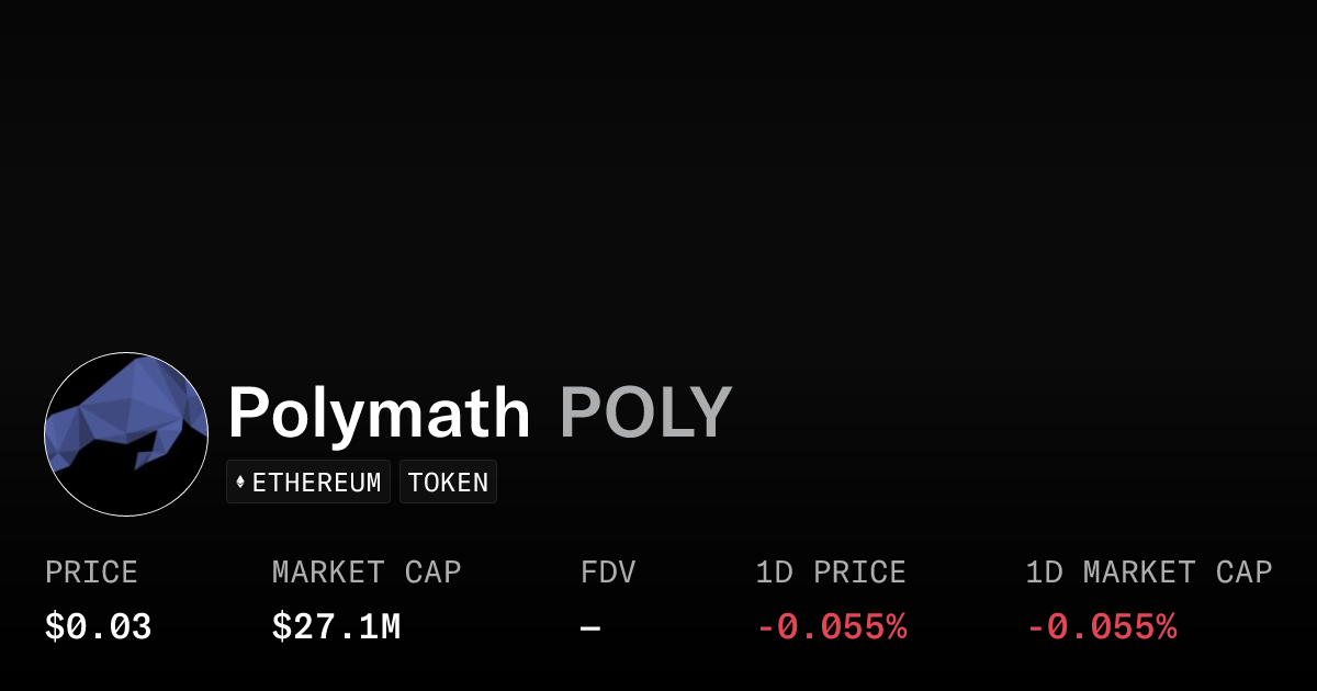 Polymath (POLY) - Token | OpenSea