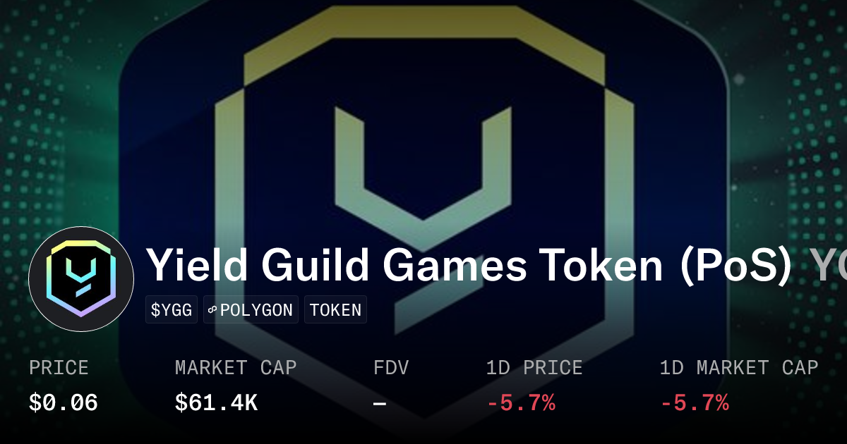 Yield Guild Games (YGG) - Token | OpenSea
