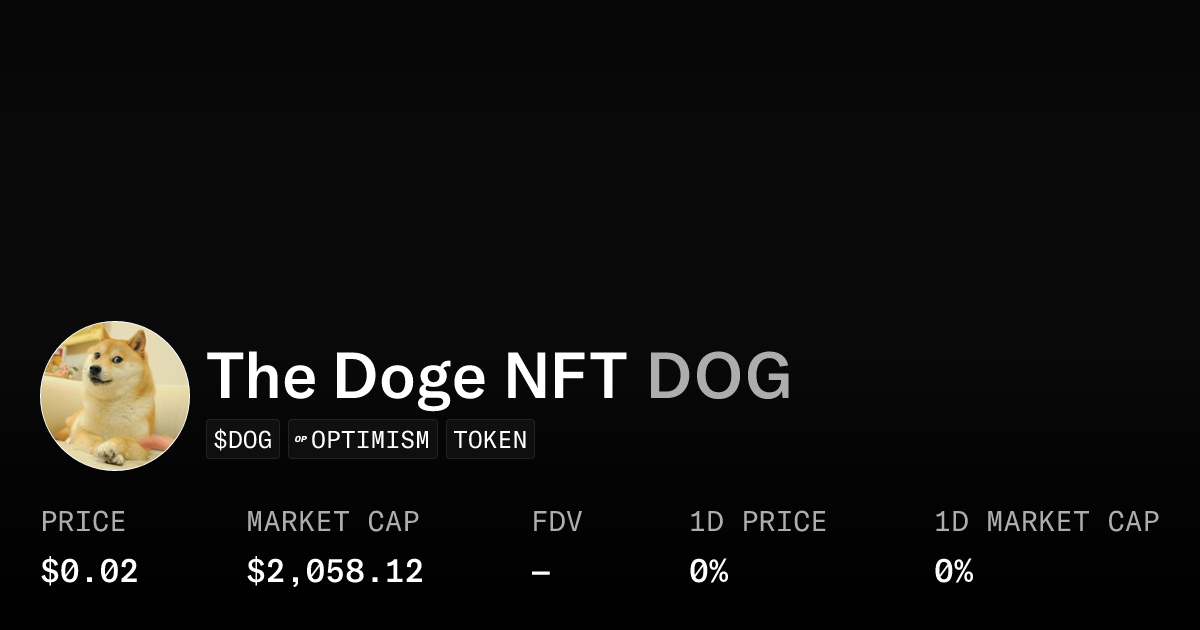 The Doge NFT (DOG) - Token | OpenSea
