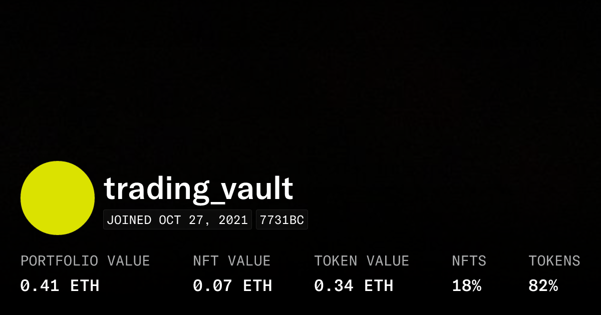 trading_vault - Profile | OpenSea
