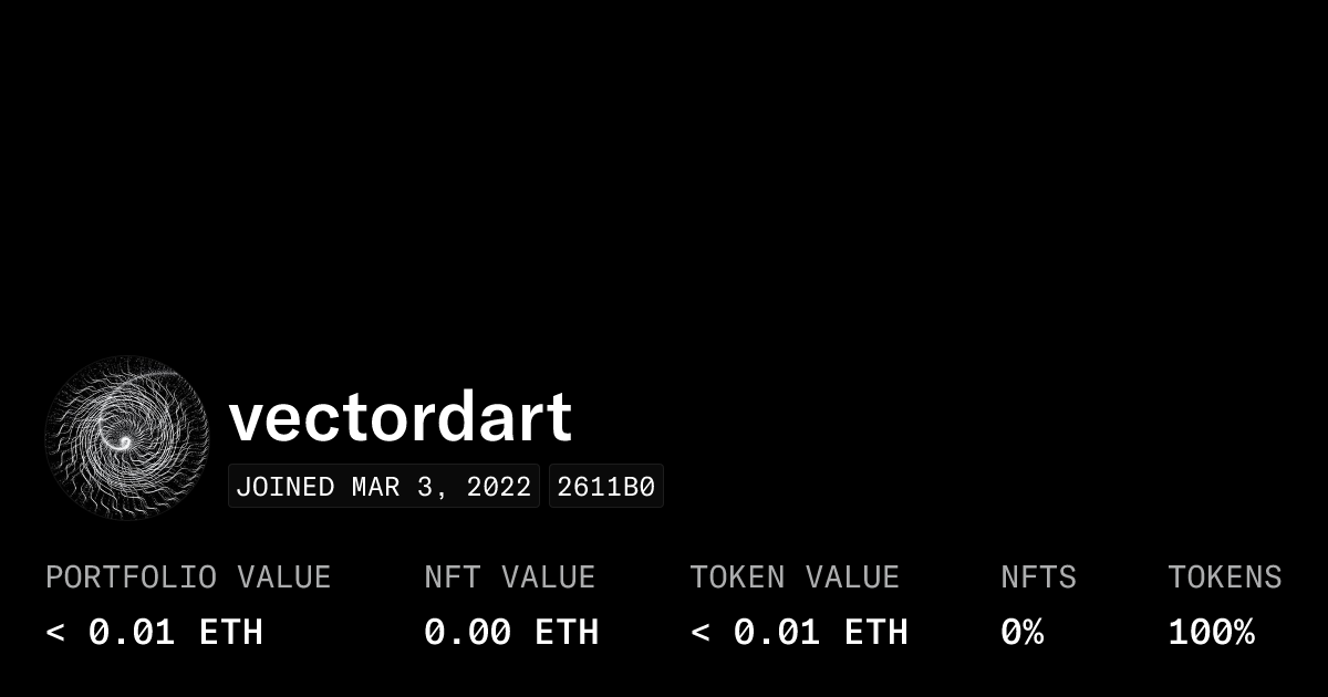vectordart - Perfil | OpenSea