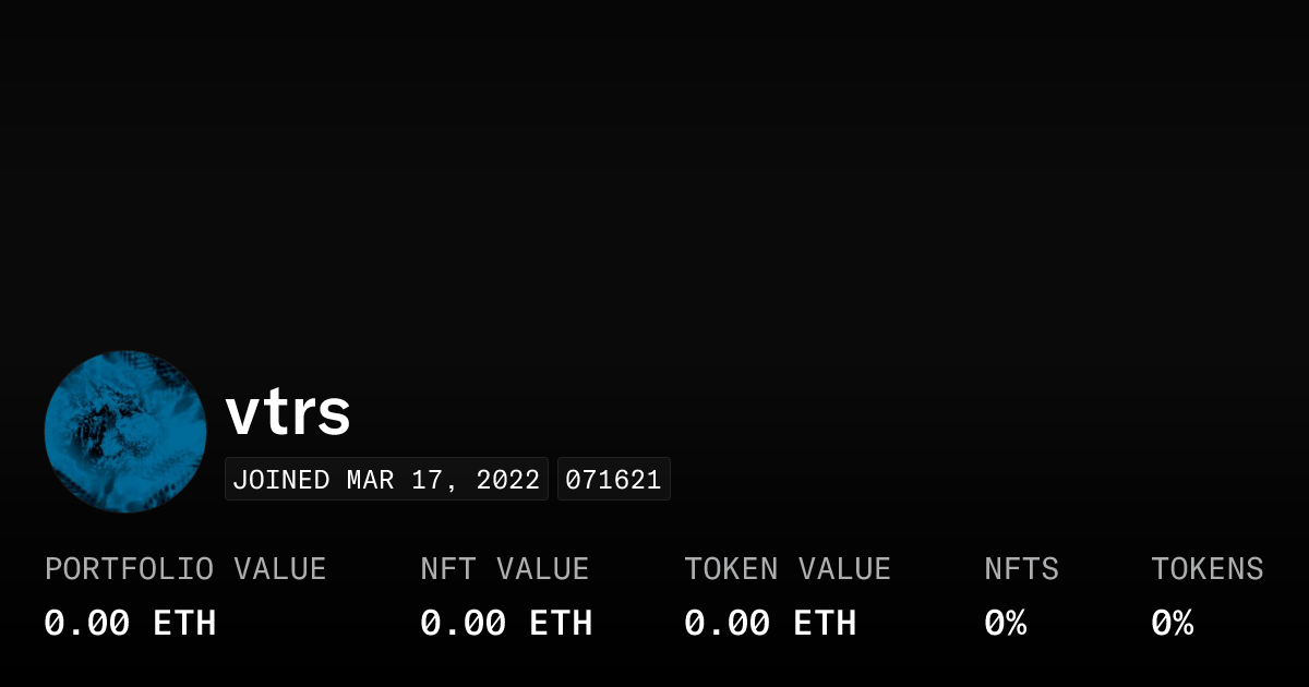 vtrs - Profile | OpenSea